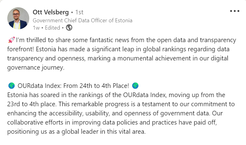 OECD: the top performing governments for open data